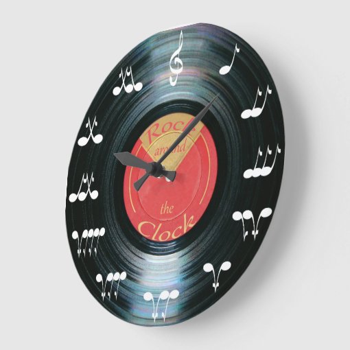 Vinyl Record Large Clock | Zazzle