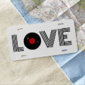Vinyl record love license plate | Zazzle