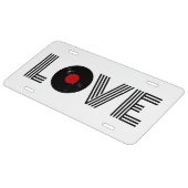 Vinyl record love license plate | Zazzle