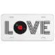 Vinyl record love license plate | Zazzle