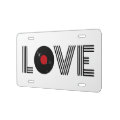 Vinyl record love license plate | Zazzle