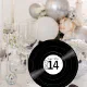 Vinyl Record Monogram Photo Table Number - White | Zazzle