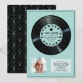 Vinyl Record Turquoise Plaque Photo Graduation Invitation | Zazzle