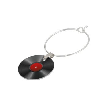 Vinyl Record Wine Glass Charm | Zazzle