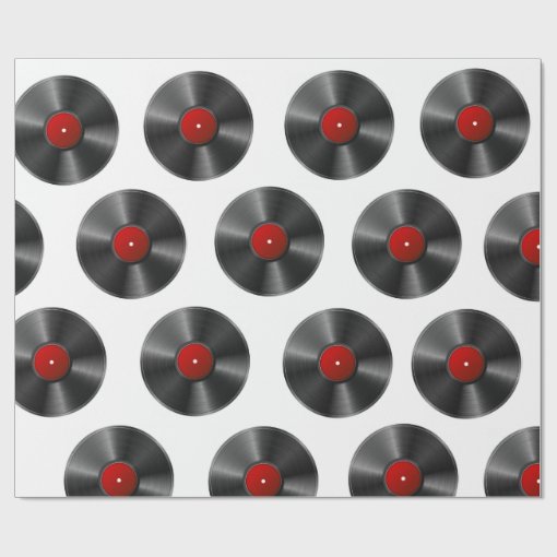 VINYL RECORDS DESIGN WRAPPING PAPER | Zazzle