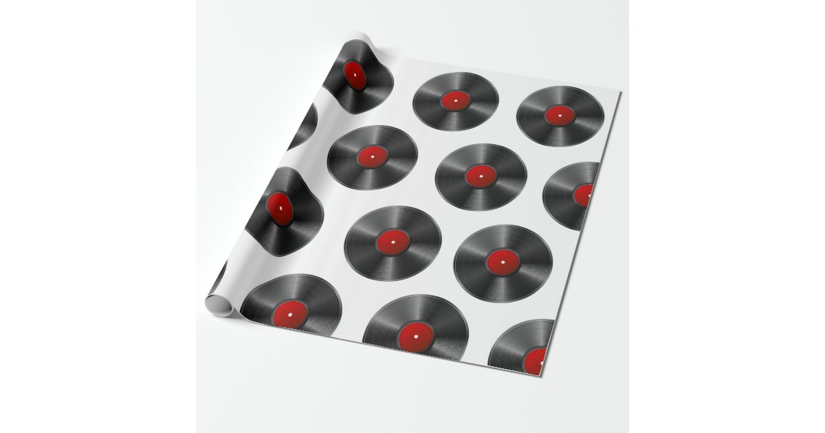 VINYL RECORDS DESIGN WRAPPING PAPER | Zazzle