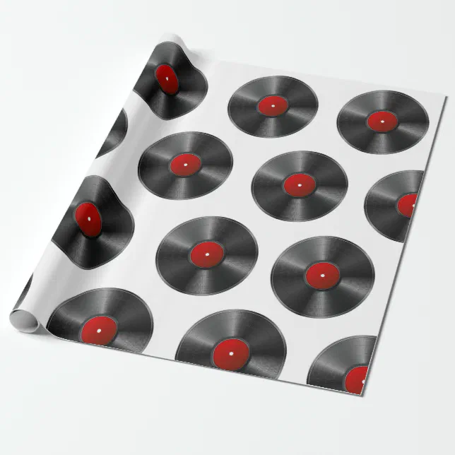 VINYL RECORDS DESIGN WRAPPING PAPER | Zazzle