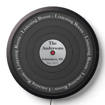 Vinyl Records Listening Room LED Sign | Zazzle