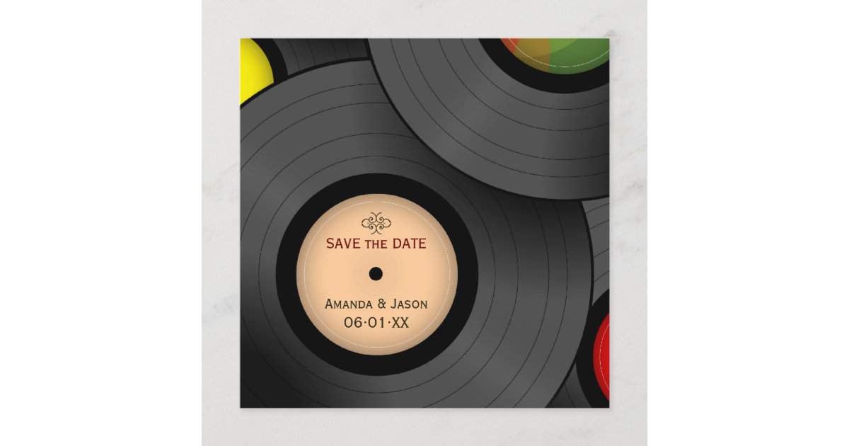 Vinyl Records Retro Save the Date invitation | Zazzle.com