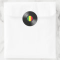 Vinyl reggae classic round sticker | Zazzle