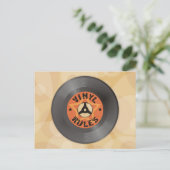 Vinyl Rules Postcard | Zazzle