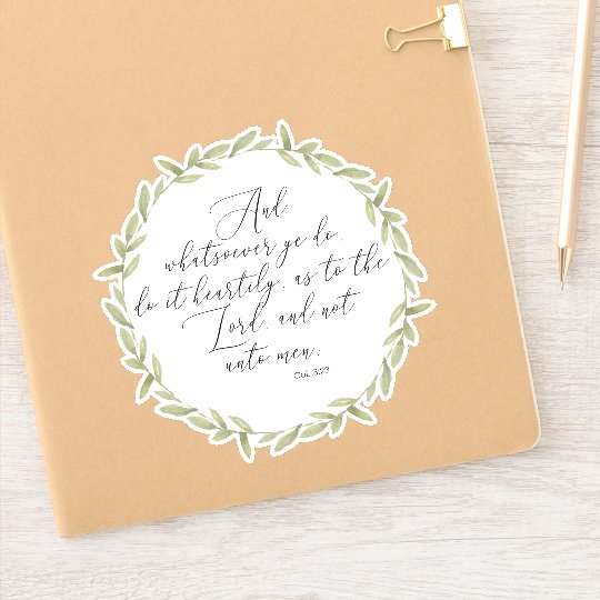 Vinyl Sticker KJV Bible Verse Christian Gift | Zazzle.com