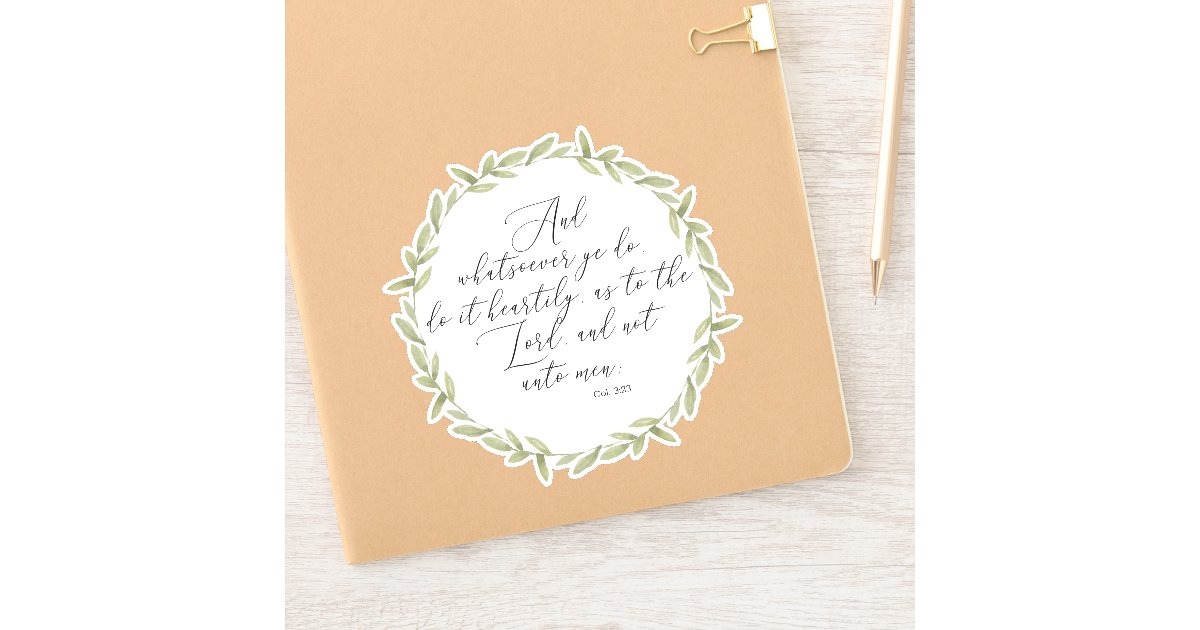 Vinyl Sticker KJV Bible Verse Christian Gift | Zazzle