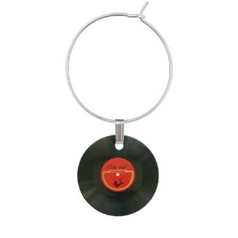 Vinyl Wine Glass Charm | Zazzle