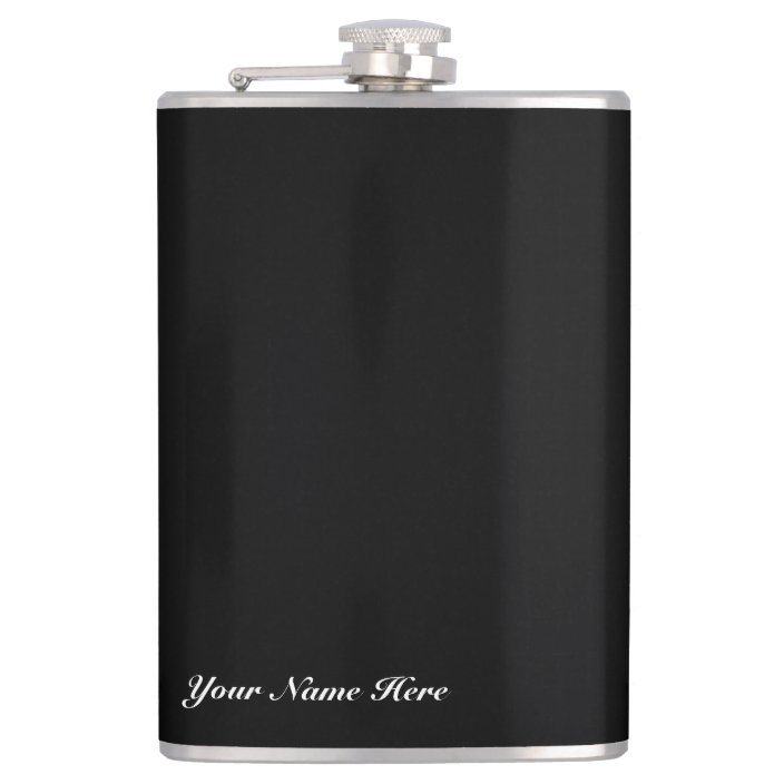 Vinyl Wrapped Your Name Here Customize Flask | Zazzle.com