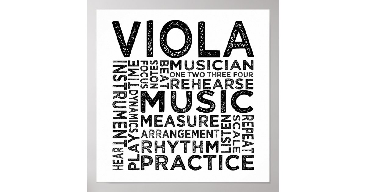Viola Typography Poster | Zazzle
