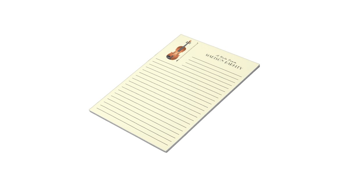 Viola Violin Music Teacher Musician Notepad | Zazzle
