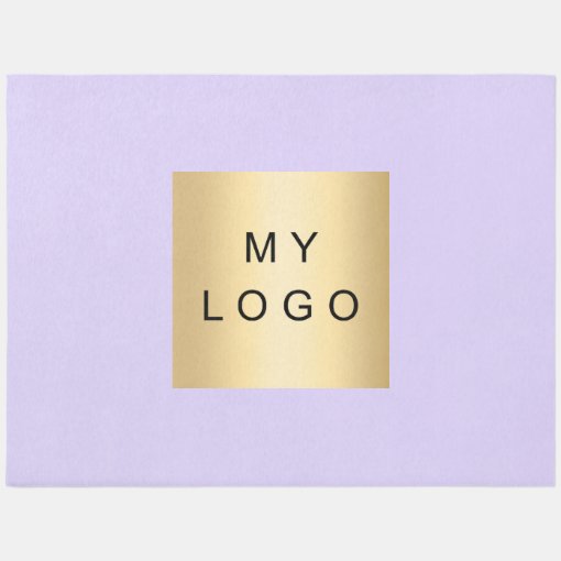 Violet business logo rug | Zazzle