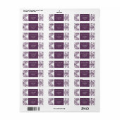 violet damask address lable label | Zazzle