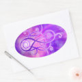 Violet Flame / Violet Fire Oval Sticker | Zazzle