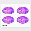 Violet Flame / Violet Fire Oval Sticker | Zazzle