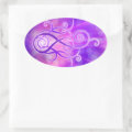 Violet Flame / Violet Fire Oval Sticker | Zazzle