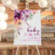 Violet Floral Baby Bloom Baby Shower Welcome Sign | Zazzle