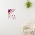 Violet Floral Baby Bloom Baby Shower Welcome Sign | Zazzle
