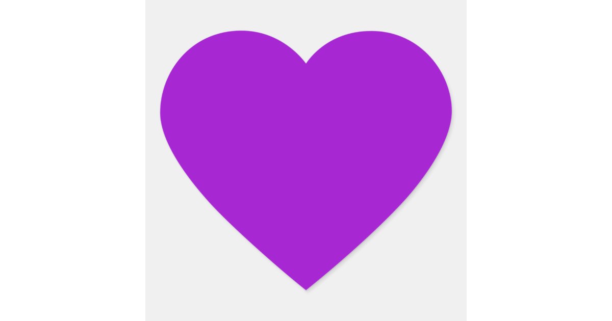 Violet Heart Sticker | Zazzle