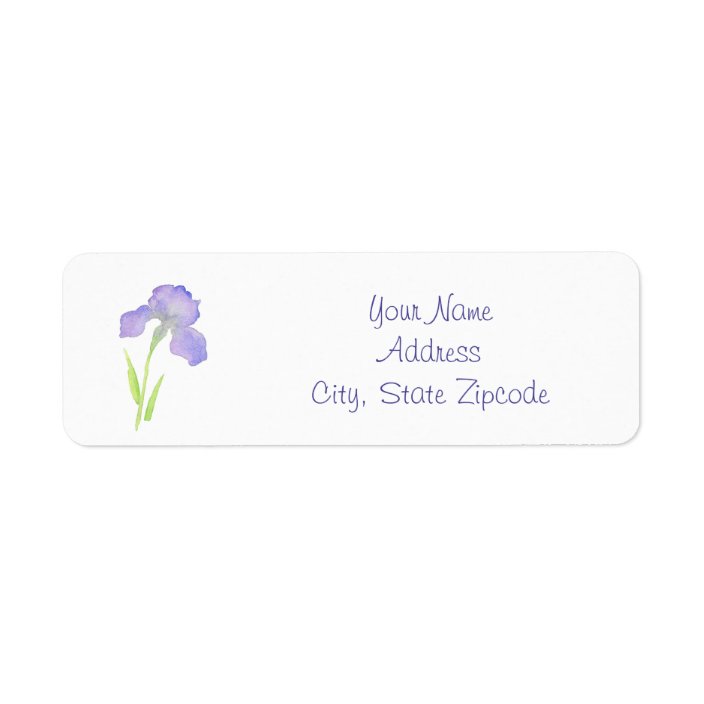 Violet Iris Label | Zazzle.com