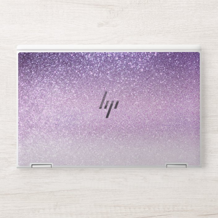 Violet Lilac Pastel Purple Triple Glitter Ombre HP Laptop Skin | Zazzle.com