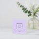 Violet logo qr code instagram follow us square business card | Zazzle
