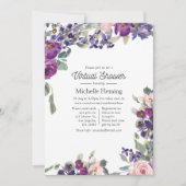 Violet, Plum and Blush Virtual Baby Shower Invitation | Zazzle