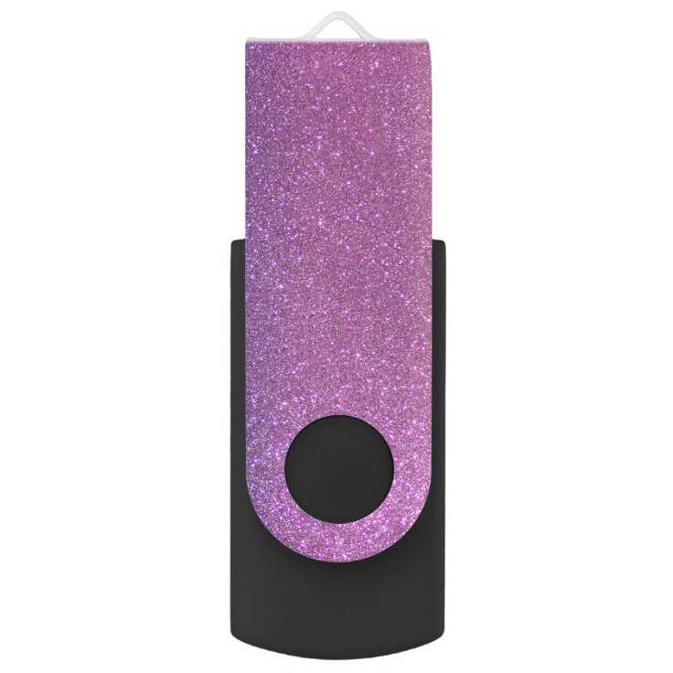 Violet Princess Blush Pink Triple Glitter Flash Drive | Zazzle