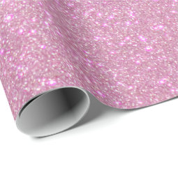 Violet Princess Blush Pink Triple Glitter Ombre Wrapping Paper | Zazzle