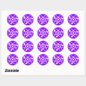 Violet Purple Atom Classic Round Sticker | Zazzle