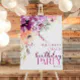 Violet Purple Floral Birthday Party Welcome Sign | Zazzle