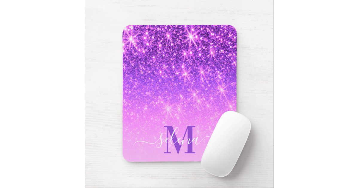 Violet Purple Glitter Mouse Pad | Zazzle