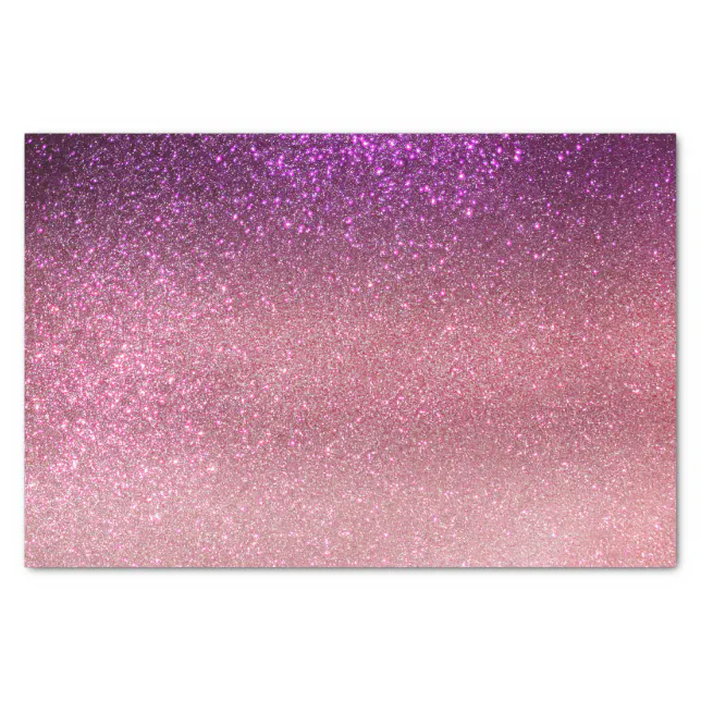 Violet Purple Pink Triple Glitter Ombre Gradient Tissue Paper | Zazzle