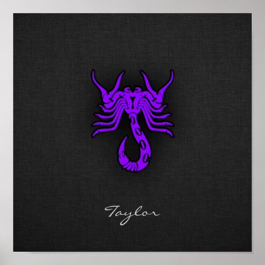 Violet Purple Scorpio Poster | Zazzle.com