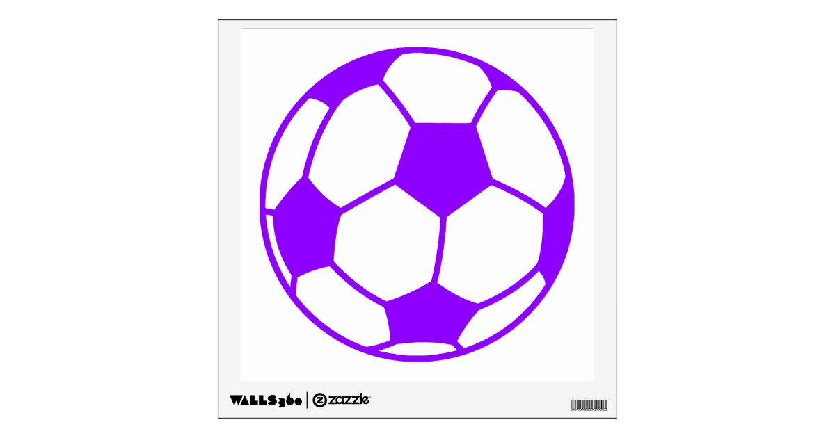 Violet Purple Soccer Ball Wall Decal | Zazzle