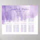 Violet Purple Watercolor Splash Seating Chart | Zazzle