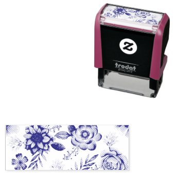Violet rose self-inking stamp | Zazzle
