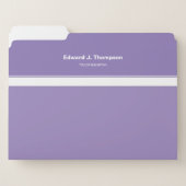 Violet Simple Professional Borders I v2 File Folder | Zazzle