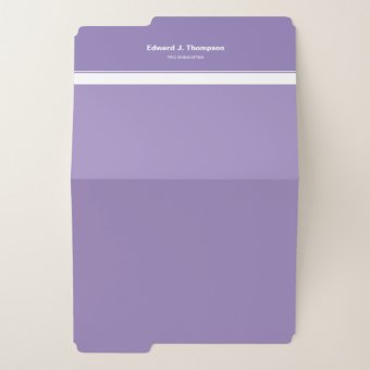 Violet Simple Professional Borders I v2 File Folder | Zazzle