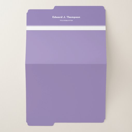 Violet Simple Professional Borders I v2 File Folder | Zazzle