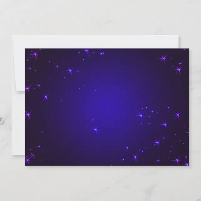 Violet Stars Invitation | Zazzle