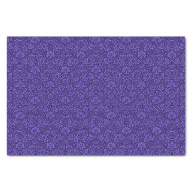 Violet Vintage Damask Tissue Paper | Zazzle