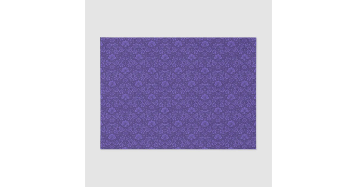 Violet Vintage Damask Tissue Paper | Zazzle