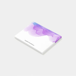 Violet Watercolor Personalized Post-it Notes | Zazzle